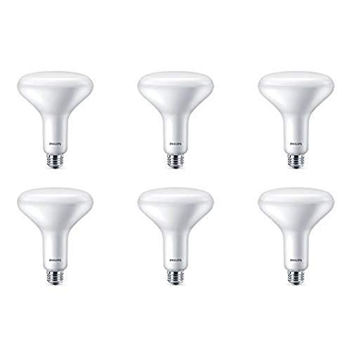 Philips LED Dimmable BR40 Light Bulb, 800 Lumen, Daylight (5000K), 8.8W=65W, E26 Base, Title 20 Certified, 6-Pack