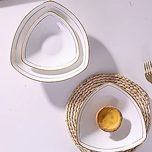 KOWMcp Dinner Plates 20.5 * 5cm White Rectangular Dinner Platter, Restaurant Dessert Plates for Appetizers, Snacks, Sushi, Lunch, Chips, Party