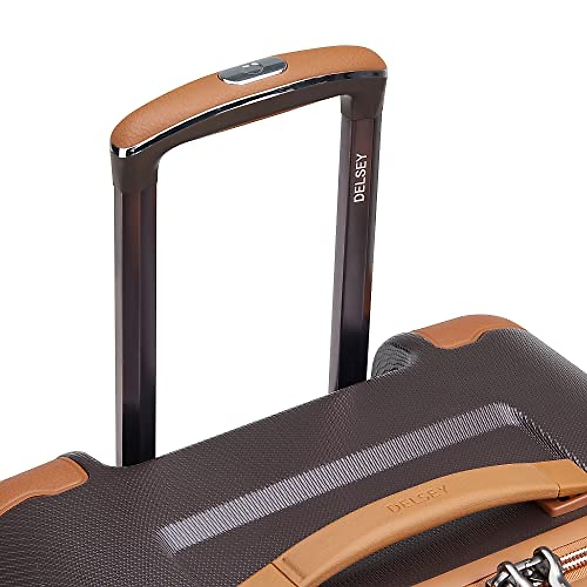 DELSEY Paris Chatelet Hardside 2.0 Luggage with Spinner Wheels, Chocolate Brown, Checked-26 Inch Trunk