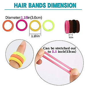 QRTVI 120 Pcs Baby Hair Ties, Cotton Toddler Hair Ties for Girls and Kids, Multicolor Small Seamless Hair Bands Elastic Ponytail Holders(15 Colors)