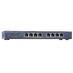 Netgear ProSafe FS108PNA 8-Port 10/100 Fast Ethernet Switch with 4 Power Over Ethernet Ports (PoE)