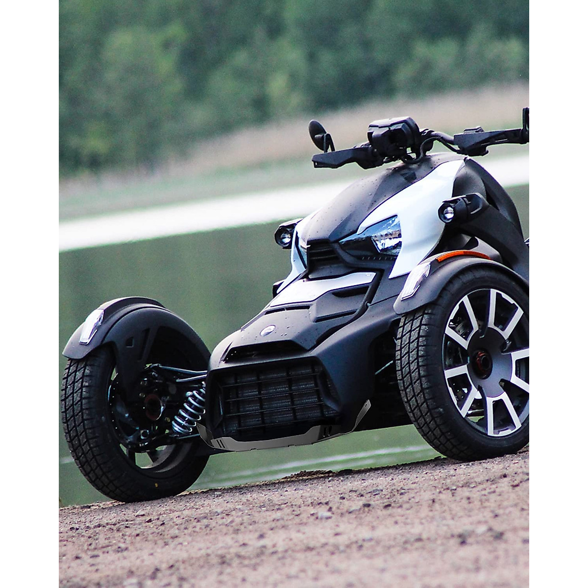 Ryker Aluminum Radiator Protector Plate for Can Am Ryker All Models Accessories,A & UTV PRO Front Bump Lip Lower Protector Skid Plate,Black Replace OEM # 219400999