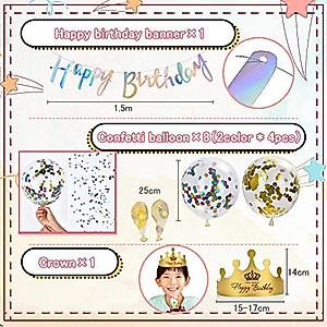 Monkey Home 39pcs Birthday Decorations Blue Purple Pink White Tissue Paper Tassel Star Garland Tissue Paper Pom Poms Confetti Balloon for Birthday,Wedding,Festival,Party Decoration