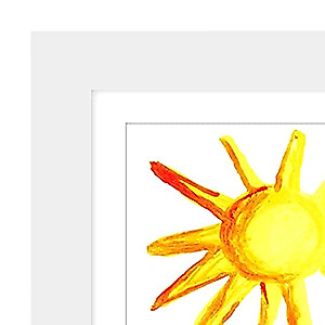 Americanflat 10x12.5 Kids Art Frame - Front Loading Picture Frame - Use as 8.5x11 Frame with Mat or 10x12.5 Frame Without Mat - My Mini Masterpiece - Holds 100 Artworks - White
