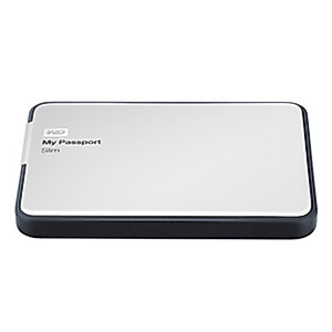 WD My Passport Slim 2TB Portable Metal External Hard Drive USB 3.0 with Auto Backup