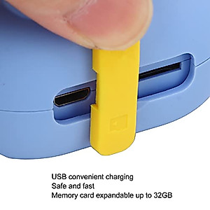 Digital Video Kids Camera Portable 12MP External Silicone Design Kids Camera Dual Front Rear Lens Children Outdoor (Blue)