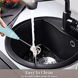 Handheld Foam Maker Powerful Milk Frother Automatic Cream Blender with 2 Eggbeater Heads Cordless Electric Milk Frothers for Coffee Cappuccino Latte Matcha Hot Chocolate (3#)