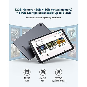 ALLDOCUBE Android 13 Tablet 1200 * 1920 in-Cell 8.4 inch Tablet 8-core Gaming Tablet 12GB(4+8)+64GB 512GB Expandable WiFi Tablet iPlay 50 Mini Support 4G LTE Widevine L1 5MP/5MP Tablet for Kids Gray