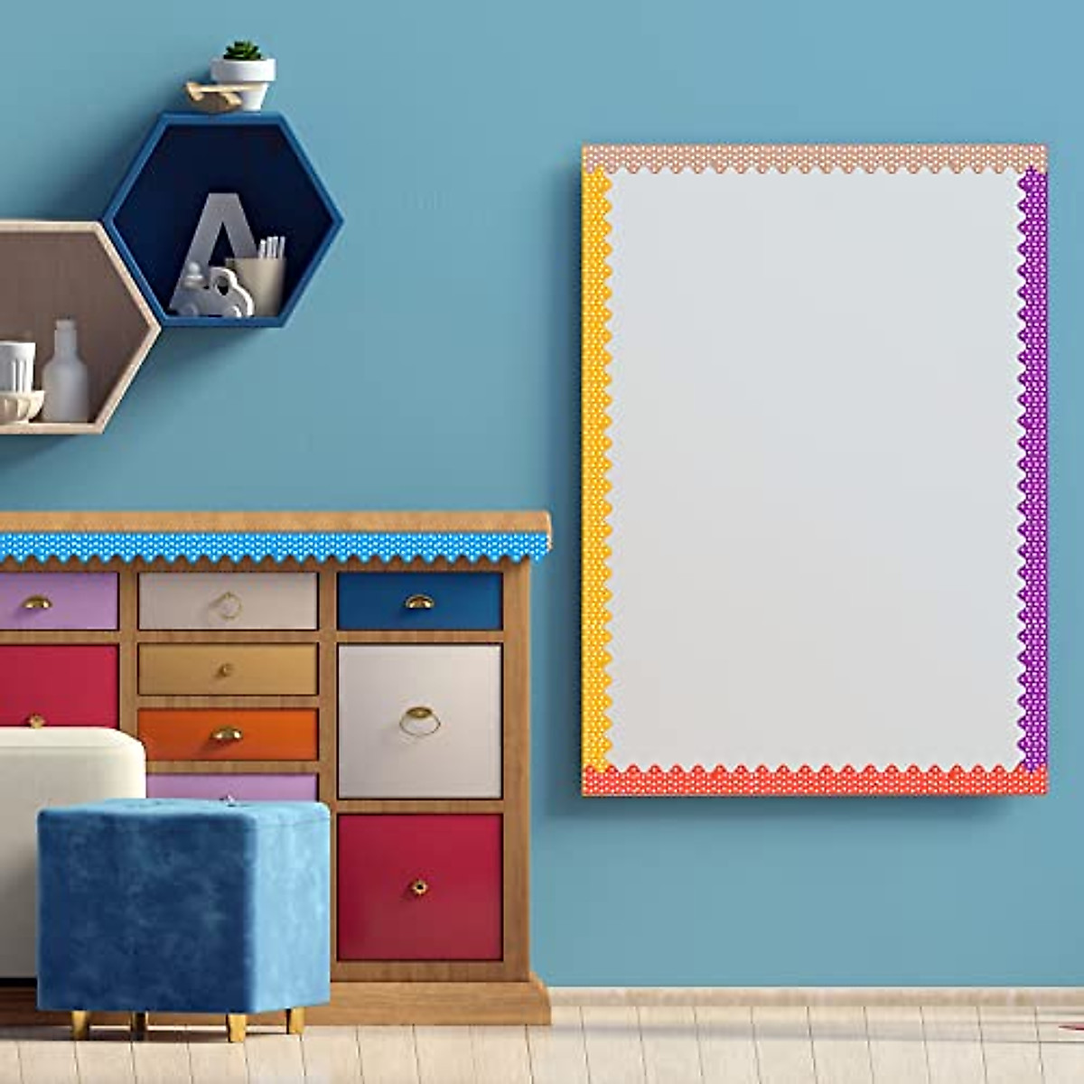 Scalloped Bulletin Board Borders - 24 Colors, 394 Feet