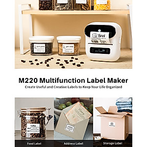Itari Label Maker Thermal Label Printer, M220 Bluetooth Wireless ...