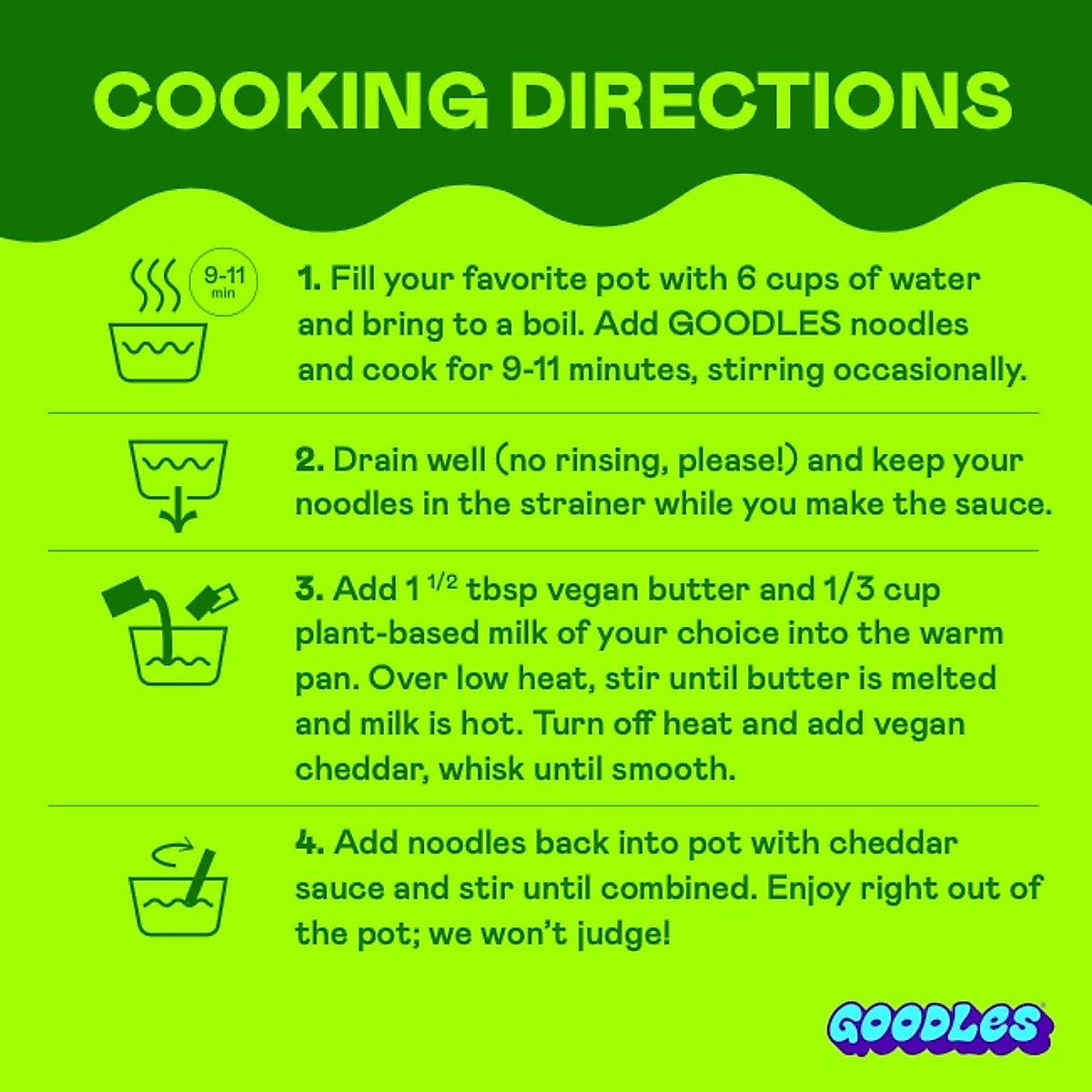 Goodles Vegan Is Believin’ Mac & Cheese 12-Pack, 5.25oz - 12g Protein, 7g Fiber with Prebiotics, 21 Nutrients - Kosher and Clean Label Certified