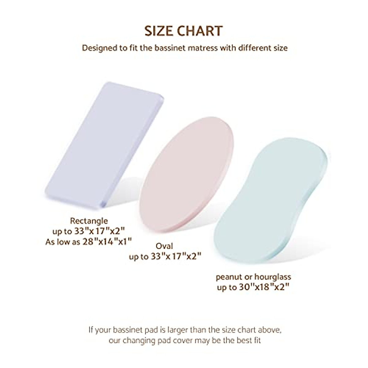 Muslin Bassinet Sheet for Baby Girl Boy, Muslin Cotton Fitted for Oval Hourglass and Rectangular Bassinet Mattress Pad, Stylish Boho Bassinet Sheets Baby Nursery, 2 Pack (Sunshine& Brown)