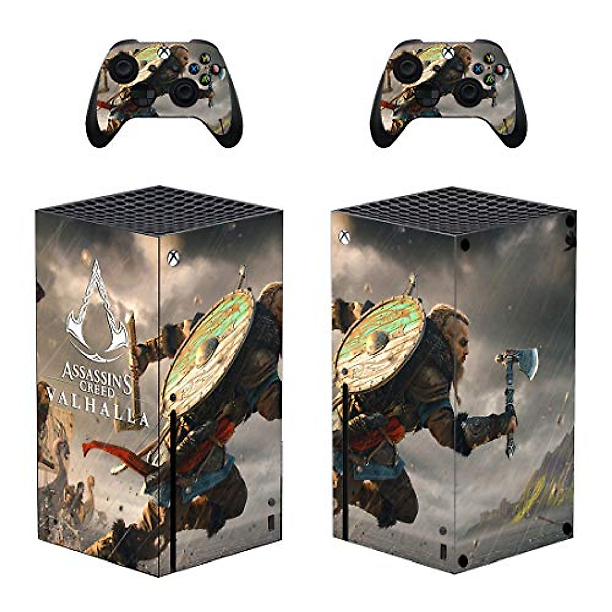 FELIPE SEIJI KUBA Protective Vinyl Skin Decal Cover for Xbox Series X Console Wrap Sticker Skins with Two Free Wireless Controller Decals Dark Killer