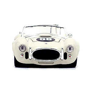 Jada Toys Bigtime Muscle 1:24 1965 Shelby Cobra 427 S/C Die-cast Car White, Toys for Kids and Adults