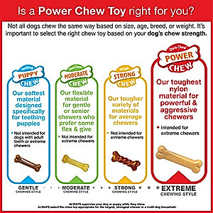 Nylabone Power Chew Textured Pink Breast Cancer Awareness Chew Toy - Tough and Durable Dog Bone for Aggressive Chewers - Chicken Flavor, X-Large/Souper (1 Count)