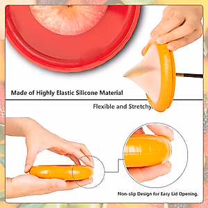 Yawpig Silicone Food Containers - Reusable Fruit & Veggie Storage Boxes (4 Pcs)