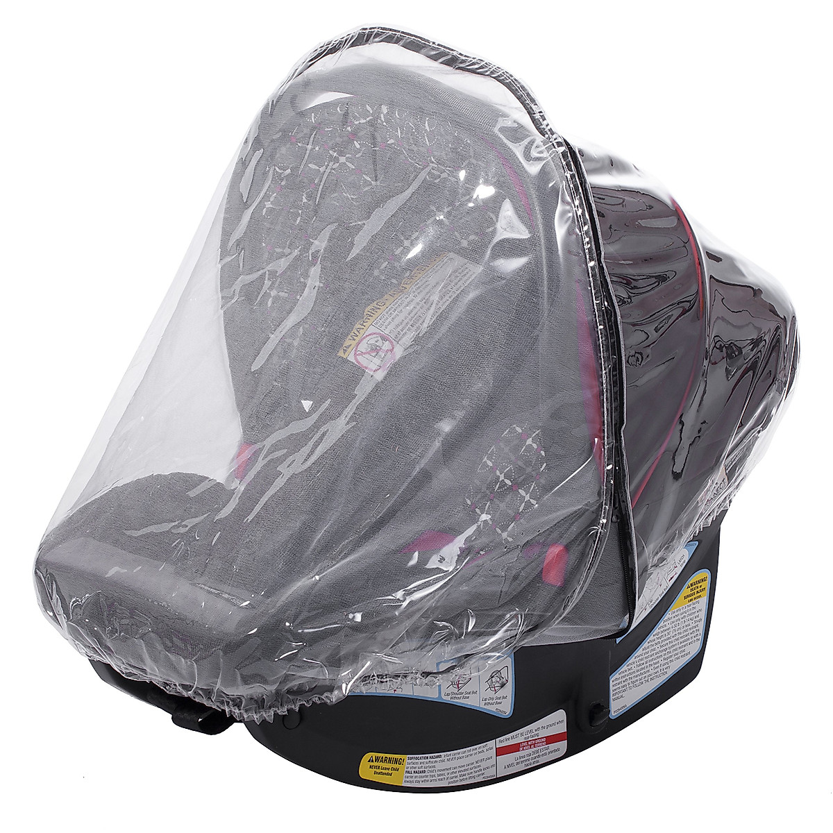 Infant Carrier Car Seat Rain & Weather Sheild Cover 2-In-1, Plastic & Net