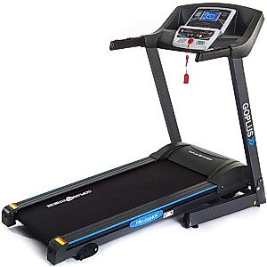 Goplus 2.25HP Electric Folding Treadmill with Incline, Walking Running Jogging Fitness Machine with Blue Backlit LCD Display for Home & Gym Cardio Fitness