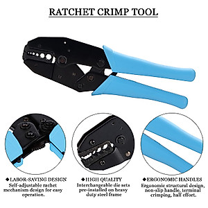 TLS.eagle BNC RG58 Plug Crimp Connector and Striping Crimp Tool for RG58 RG59 Pack of 10