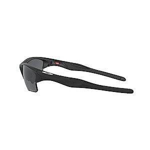 Oakley Men's OO9154 Half Jacket 2.0 XL Rectangular Sunglasses, Matte Black/Prizm Black Polarized, 62 mm