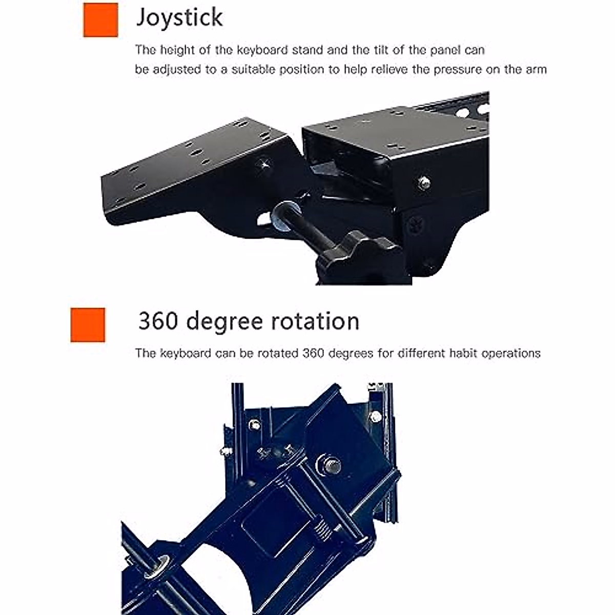 Keyboard Tray, Keyboard Platform Height Adjustable with Wrist Rest Rotating Keyboard Tray Under Desk Tilt Angle Adjustable Extendable Keyboard Drawers (Color : Beam Section, Size : 75cm)