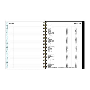 Blue Sky 2024 Weekly and Monthly Planner, January - December, 8.5" x 11", Clear Pocket Cover, Wirebound, Baccara Dark (110211-24)