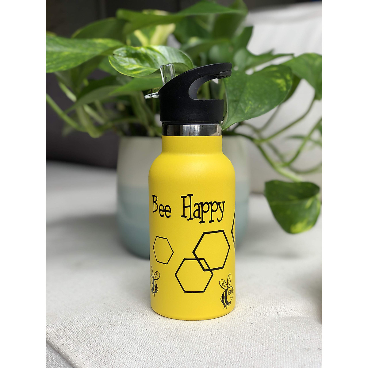 (Straw Lid x 2) Straw Lid for Insulated Water Bottles Compatible with Hydro Flask Standard. Replacement Sport Flip Top for 1.91 Double Walled Thermo Mug