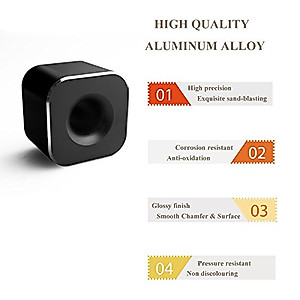 Coideal Metal Pen Stand Holder, Black Mini Aluminum Pen Base Single Hole for Toothbrush Brush, Students and Office