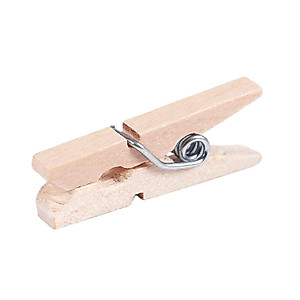 Srutueo Mini Wooden Clothes Photo Paper Peg Clothespin Craft Clips 25mm 40pcs