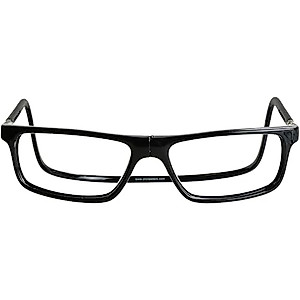 Clic Magnetic Reading Glasses for Men or Women, Computer Readers, Executive (M-XL, Black, 1.50 Magnification)