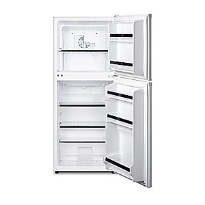 Summit Appliance FF711ESLLF2 Two-door Refrigerator-Freezer in White with Combination Lock to Secure Both Doors, Frost-free Defrost, Adjustable Thermostat, Adjustable Shelves, Door Storage