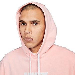 Nike Sportswear Club Fleece Men's Graphic Pullover Hoodie Size- Large Light Pink/White