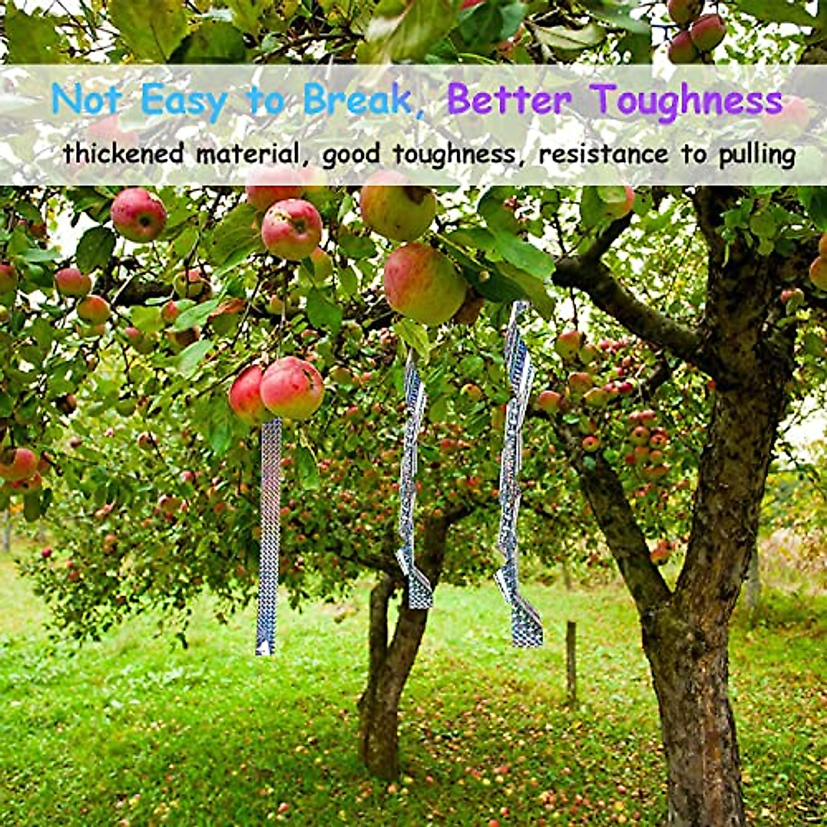 90M Bird Deterrent Tape, Holographic Ribbon, Reflective Tapes, Bird Scare Tape Garden Ribbon, Ideal for Gardens, Orchards, Lawns, Ponds