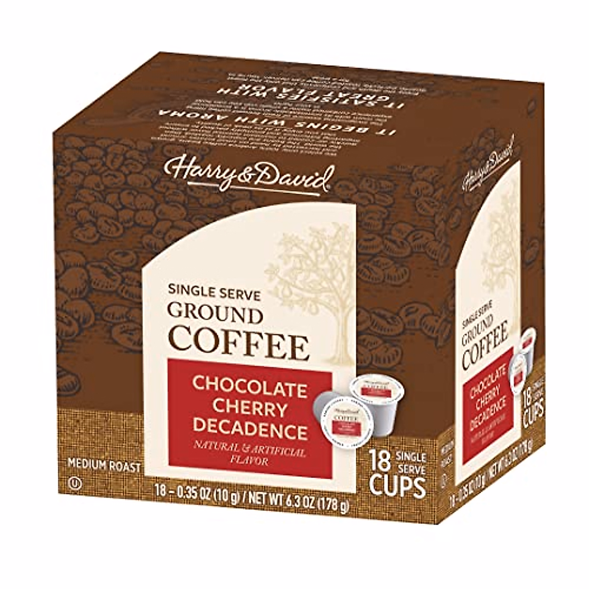 Harry & David Single Serve Coffee, Chocolate Cherry Decadence, 18 count box