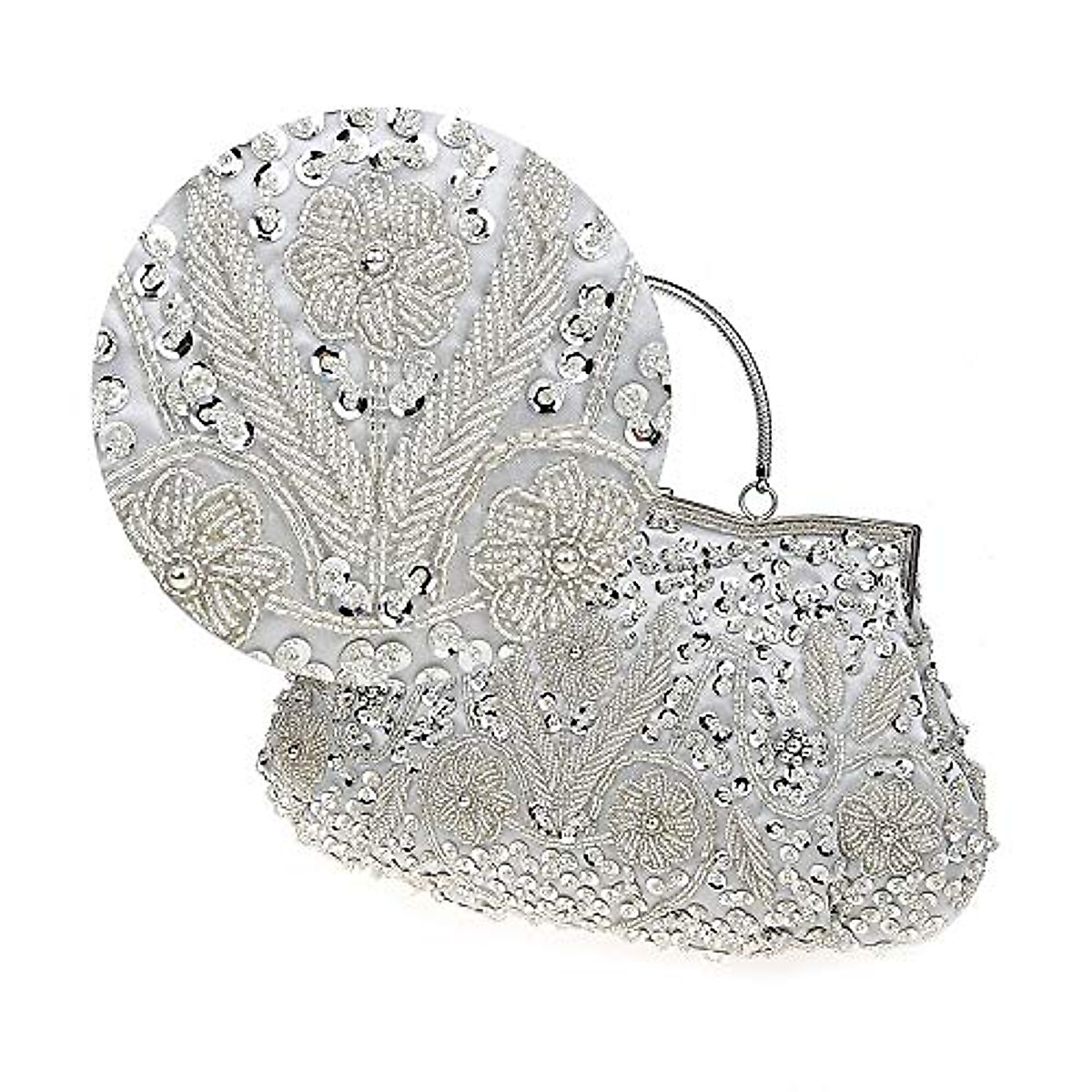 TOTZY Beaded Sequin Evening Bags 1920s Clutch Handbag Wedding Party Night Purse