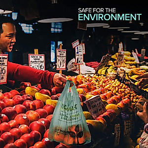 Stock Your Home Eco Grocery Bags Disposable (200 Pack) T-Shirt Thank You Bag with Handles for Supermarket, Groceries, Produce, Shopping, Trash, Small Baggies Bulk