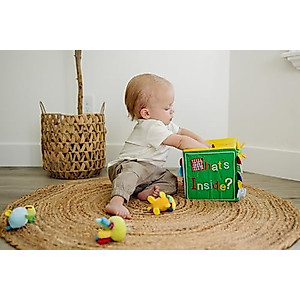 Genius Baby Toys Surprise Box for Baby - What's Inside Box with 8 Sensory Toys for Baby, 7" Square Cube - Deluxe, Perfect Size for Small Hands