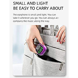 Wireless Bluetooth Headphones with Microphone for iPhone, TWS True Wireless Earbuds with Charging Case for Android,Suitable for Business and Work (Pink)
