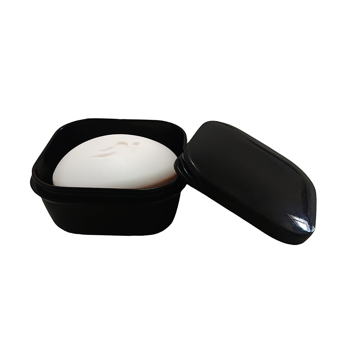 Vonpri Travel Soap Container with Lid for Dove Beauty Bar, Small Soap Case Holder for Shower Traveling Accessories Bathroom Soap Dishes Box for Mini Soap, Shampoo and Conditioner Bar 2.5 Inch (Black)