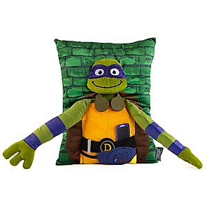 Nickelodeon Teenage Mutant Ninja Turtles Donatello 3D Snuggle Pillow - Super Soft Green Plush Pillow - Measures 15 Inches