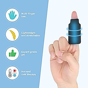 Helthrelife Finger Ice Sleeves 4 Ice Packs for Fingers, Thumbs & Toes Hot Cold Therapy for Arthritis, Tendinitis, Trigger Finger and Swollen Finger