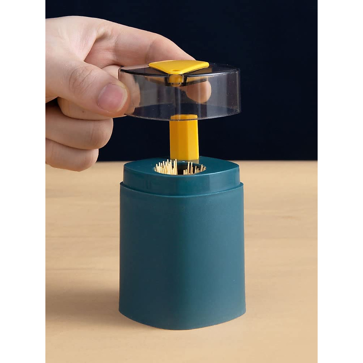 H&W 3PCS Toothpick Holder Dispenser, Toothpick Holder, Pop-Up Automatic Toothpick Dispenser for Kitchen Restaurant Thickening Toothpicks Without Toothpicks