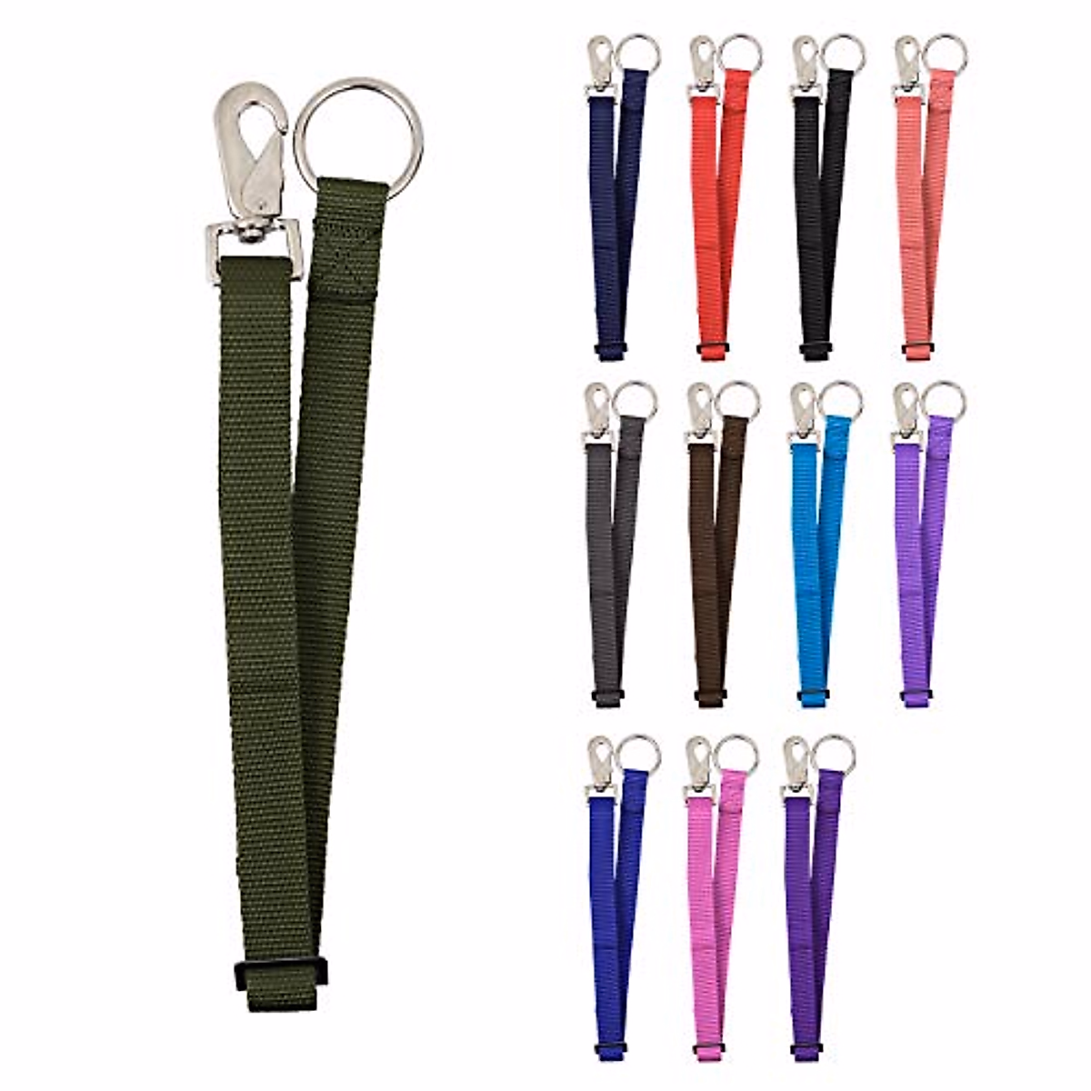 Derby Originals Heavy Duty Adjustable 30” Nylon Hanging Bucket Straps for Water and Feed Buckets - Available in 16 Colors and Patterns (Olive Green)