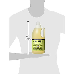 MRS. MEYER'S Clean Day Liquid Laundry Detergent, Biodegradable Formula Infused with Essential Oils, Lemon Verbena, 64 oz - Pack of 2 (128 Loads)