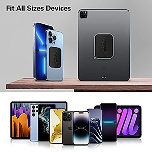 volport Rectangle Metal Plate for Phone Magnet, Magicplate Replacement Disc with 3M Adhesive Backing Sticker for Magnetic Car Mount Holder Cradle Stand (Dashboard / Vent/ CD Slot / Windshield)-Black