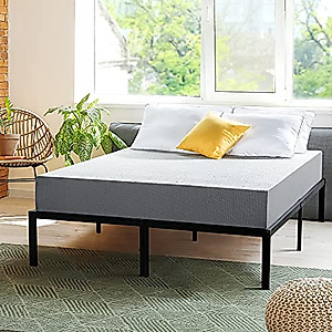 PrimaSleep 8 Inch Gel Infused Superior high-Density Memory Foam Mattress, CertiPUR-US® Certified, Gray, Full
