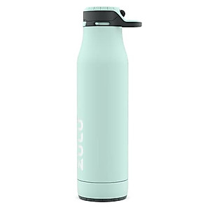 ZULU Ace Vacuum Insulated Stainless Steel Water Bottle with Leak-Proof Locking Lid and Removable Base, Yucca, 24oz