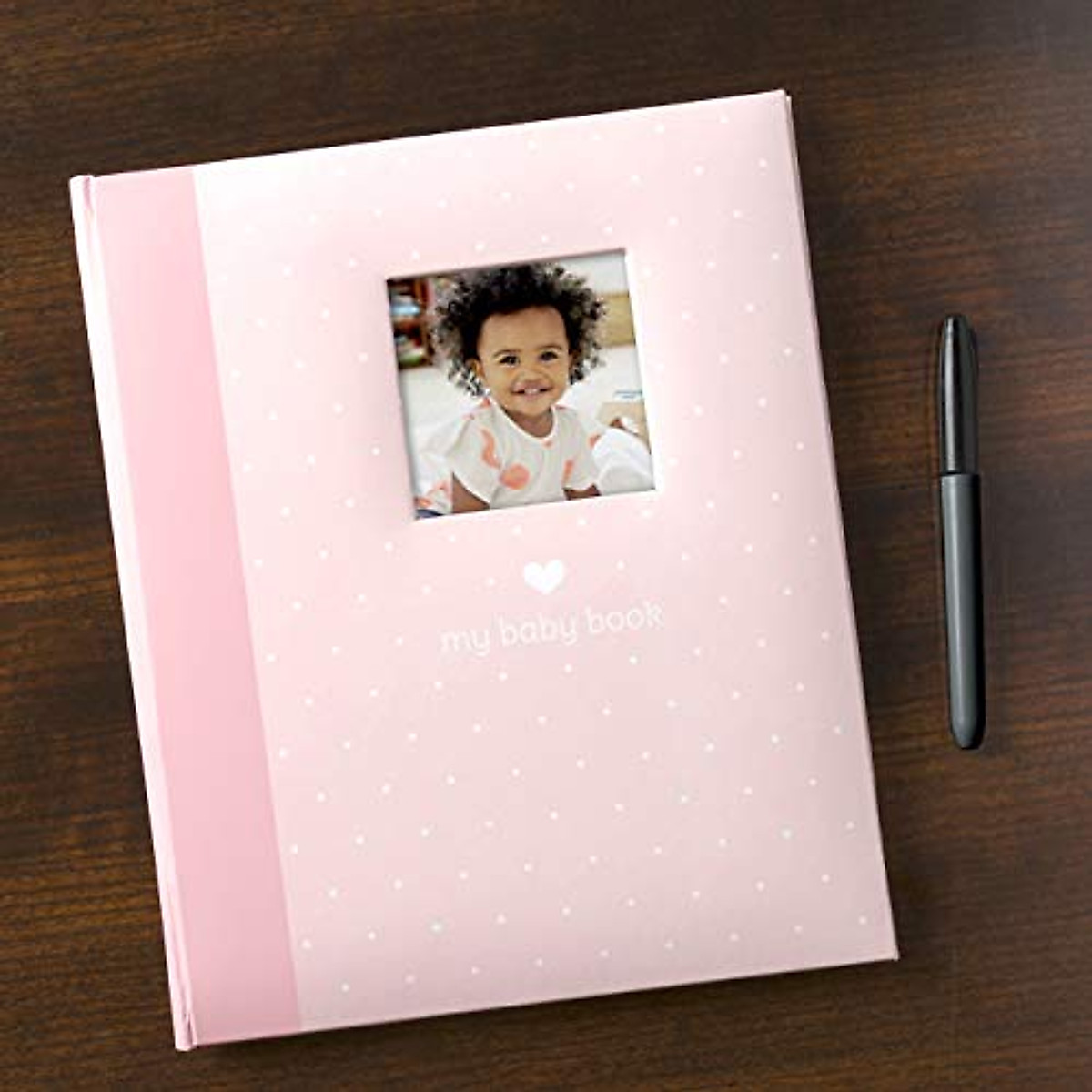 Tiny Ideas Polka Dot Baby Memory Book, Pink