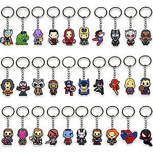 Cute Keychains Party Favors Bracelets Charms Keychains for Happy Birthday Party Favors Goodie Bag Fillers Supplies