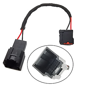 DEVMO Power Adapter Harness Compatible with 2015 Ford C-MAX Edge Expedition Explorer F-150 Fiesta Flex Transit SYNC 2 to SYNC 3 Support A-pple Carplay (GEN 1) USB Media Hub Black and Red